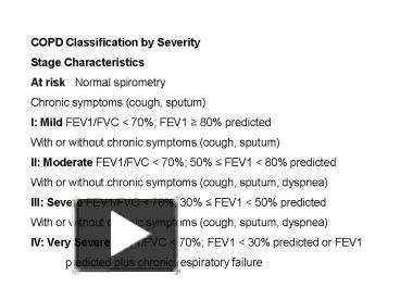 PPT – COPD Classification by Severity PowerPoint presentation | free to ...