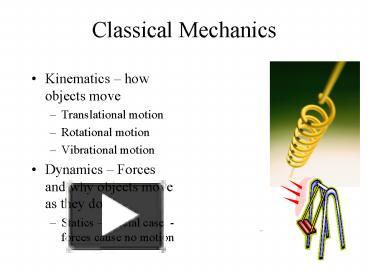 PPT – Classical Mechanics PowerPoint presentation | free to view - id ...