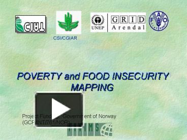 POVERTY and FOOD INSECURITY MAPPING presentation | free to view