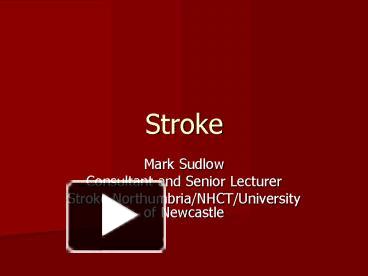 Stroke presentation | free to view