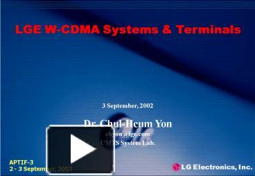 Introduction of LG Electronics presentation | free to view