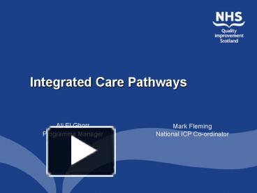Integrated Care Pathways presentation | free to view
