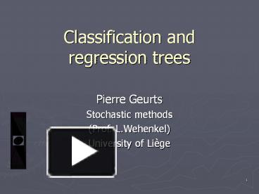 Classification and regression trees presentation | free to download