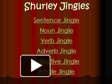 PPT – Shurley Jingles PowerPoint presentation | free to view - id ...
