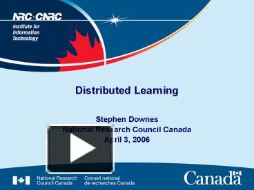 Distributed Learning presentation | free to download