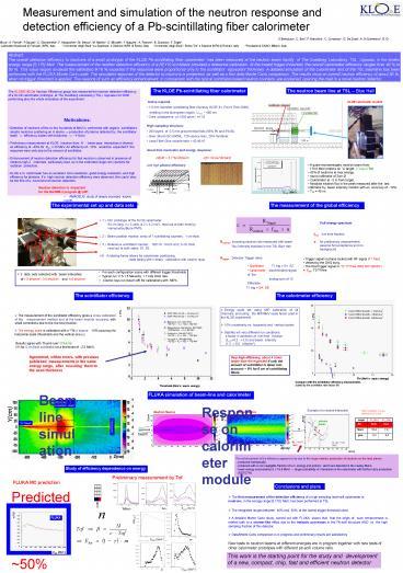 PPT – Measurement and simulation of the neutron response and detection ...