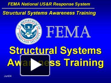 FEMA National US presentation | free to view