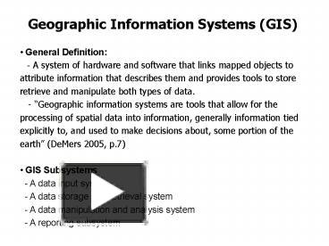 PPT – Geographic Information Systems GIS PowerPoint presentation | free ...