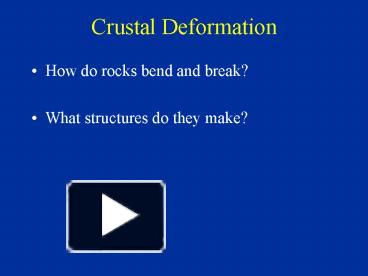 PPT – Crustal Deformation PowerPoint presentation | free to view - id ...