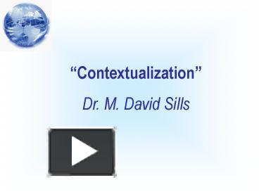 Contextualization presentation | free to view
