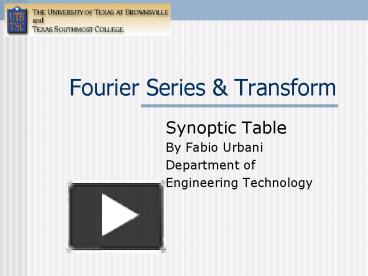 PPT – Fourier Series PowerPoint presentation | free to view - id ...