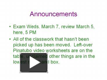 PPT – Announcements PowerPoint presentation | free to download - id ...
