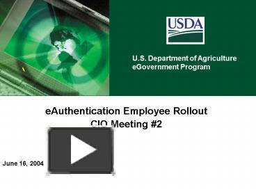 PPT – eAuthentication Employee Rollout PowerPoint presentation | free ...