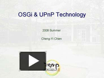 PPT – OSGi PowerPoint presentation | free to view - id: 121da3-NjlkN