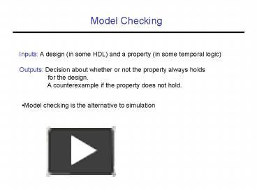 PPT – Model Checking PowerPoint presentation | free to download - id ...