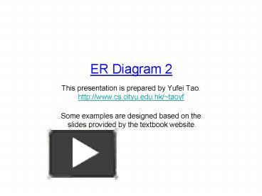PPT – ER Diagram 2 PowerPoint presentation | free to view - id: 1221c7 ...