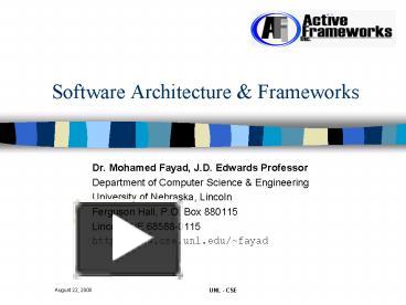 Software Architecture presentation | free to view