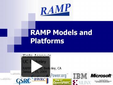 RAMP Models and Platforms presentation | free to view
