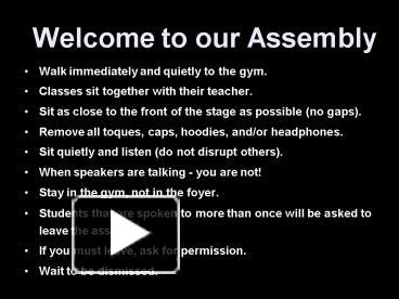 PPT – Welcome to our Assembly PowerPoint presentation | free to view ...