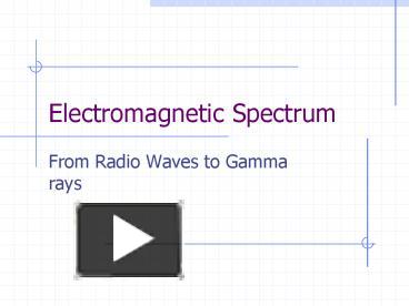 PPT – Electromagnetic Spectrum PowerPoint presentation | free to view ...