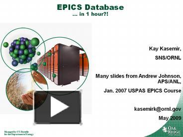 PPT – EPICS Database PowerPoint presentation | free to download - id ...