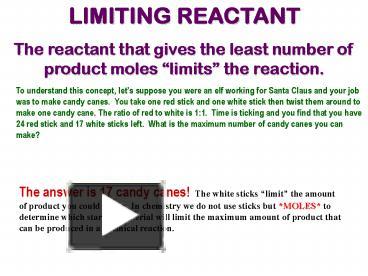 PPT – LIMITING REACTANT PowerPoint presentation | free to view - id ...
