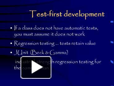 PPT – Testfirst development PowerPoint presentation | free to view - id ...