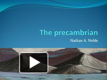 The precambrian presentation | free to download
