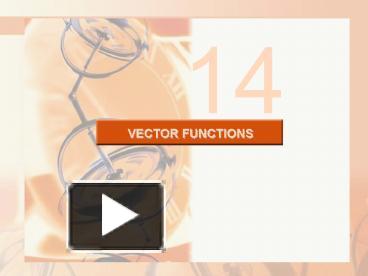 VECTOR FUNCTIONS presentation | free to view