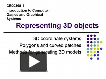 Representing 3D objects presentation | free to view