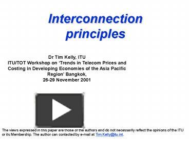 PPT – Interconnection principles PowerPoint presentation | free to view ...