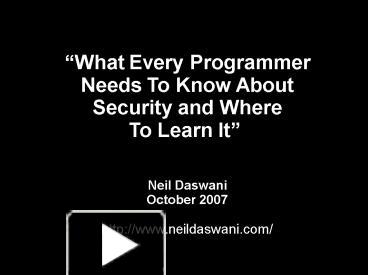 PPT – What Every Programmer Needs To Know About PowerPoint presentation ...