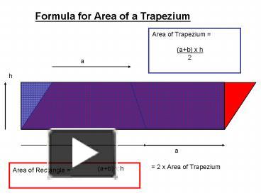 Formula for Area of a Trapezium presentation | free to view