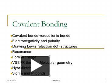 Covalent Bonding presentation | free to view