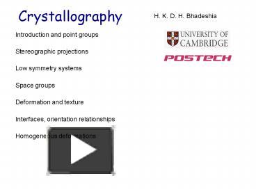 PPT – Introduction and point groups PowerPoint presentation | free to ...