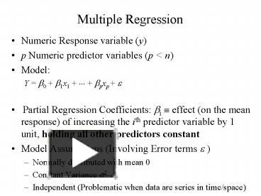 Multiple Regression presentation | free to download
