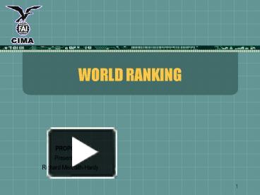 PPT – WORLD RANKING PowerPoint presentation | free to download - id ...