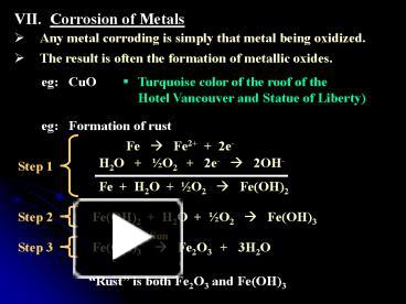 Corrosion of Metals presentation | free to view