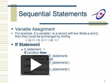 PPT – Sequential Statements PowerPoint presentation | free to view - id ...