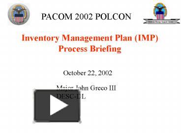 PPT – Inventory Management Plan IMP Process Briefing PowerPoint ...