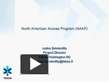 North American Access Program NAAP presentation | free to view
