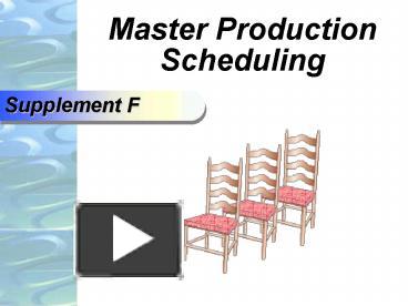 PPT – Master Production Scheduling PowerPoint presentation | free to ...