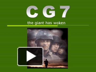 PPT – CG7 PowerPoint presentation | free to view - id: 124b7-YTM4Z