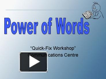PPT – QuickFix Workshop PowerPoint presentation | free to view - id ...