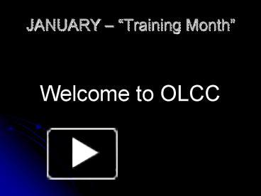 JANUARY Training Month presentation | free to view