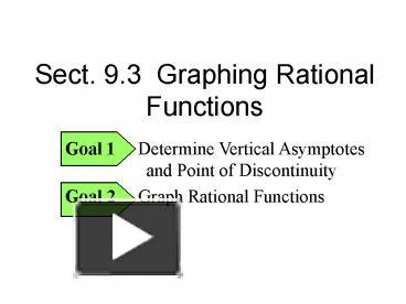 PPT – Sect. 9.3 Graphing Rational Functions PowerPoint presentation ...