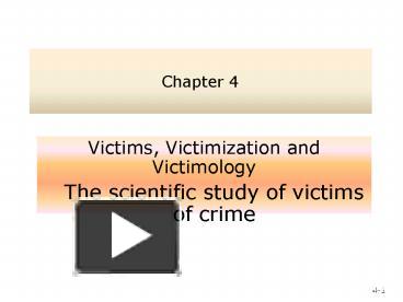 Victims, Victimization and Victimology presentation | free to view