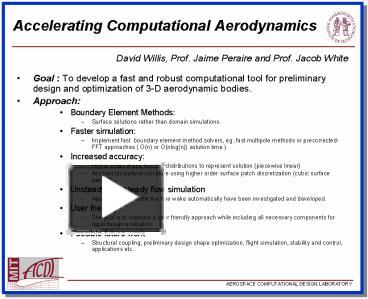 PPT – Accelerating Computational Aerodynamics PowerPoint presentation ...