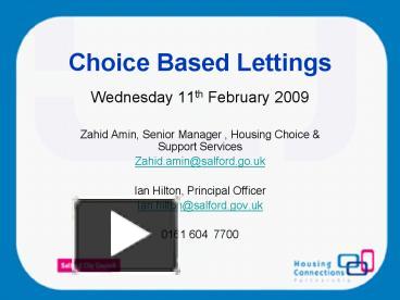 PPT – Choice Based Lettings PowerPoint presentation | free to download ...