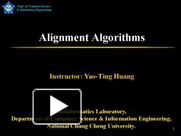 Alignment Algorithms presentation | free to view
